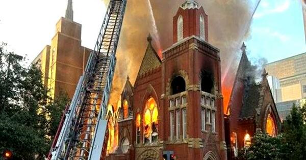 Fire severely damages historic First Baptist Dallas church sanctuary
