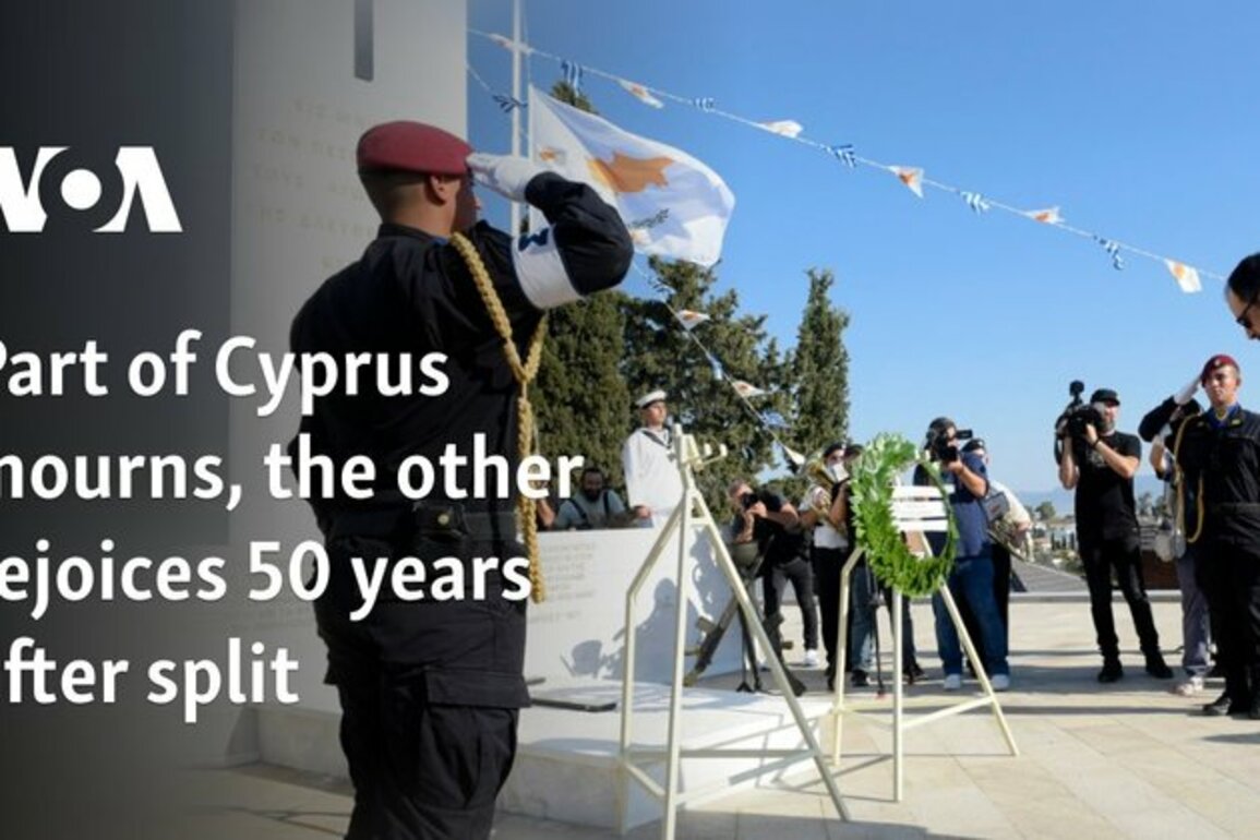 50 years after split, part of Cyprus mourns while part of it rejoices