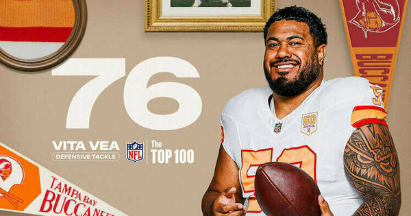 Vita Vea Ranked 76 on the NFL's Top 100 Players of 2025