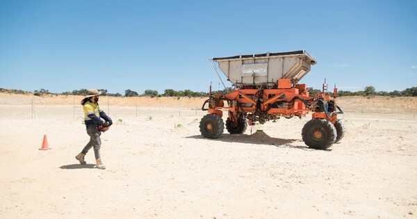 Remote control to boost robot blast hole loader