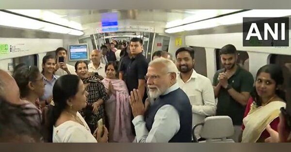 PM Modi inaugurates Delhi Airport Metro Express line to Dwarka, takes ...
