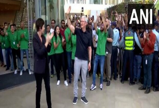 Apple CEO Tim Cook opens India's first retail store in Mumbai, poses ...