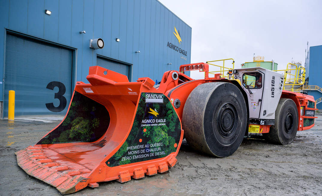 Agnico Eagle to test Sandvik battery electric loader