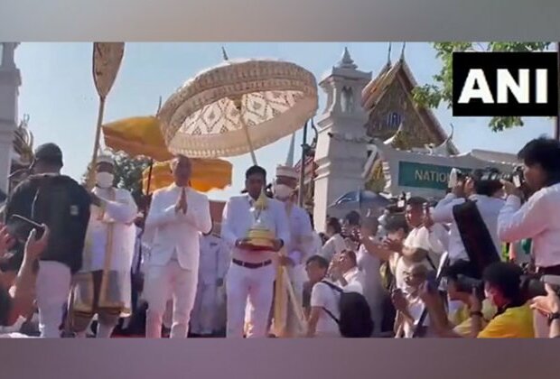Thai PM Srettha Thavisin arrives at Royal ground Sanam Luang in Bangkok ...