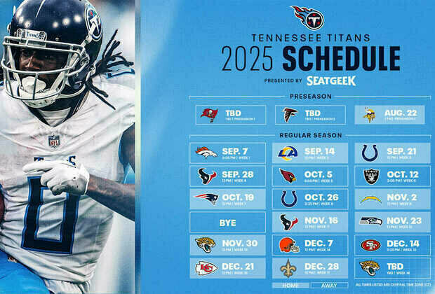 Tennessee Titans 2025 Schedule Notes