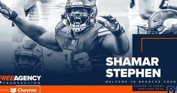 Broncos agree to terms with DL Shamar Stephen