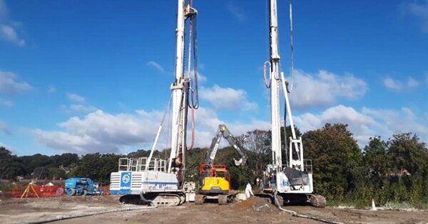 Central Piling runs two CFA rigs in tandem to complete challenging job