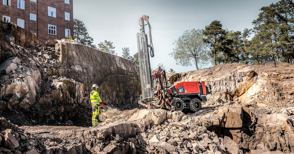 Sandvik's first all-electric top hammer surface drill rig