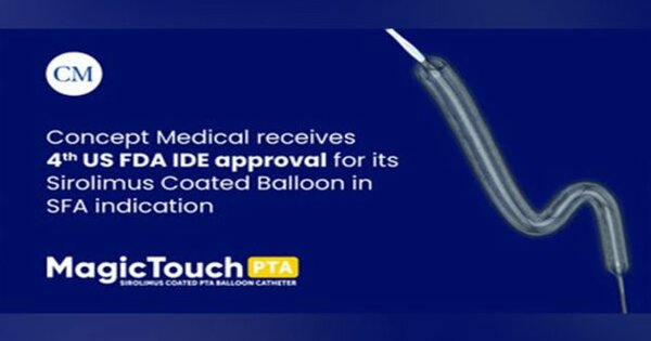 Concept Medical's fourth IDE approval for the MagicTouch Sirolimus ...