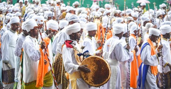 ETHIOPIA-ADDIS ABABA-MESKEL FESTIVAL-CELEBRATION