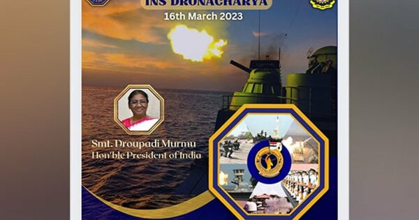 INS Dronacharya to be awarded President's Colour