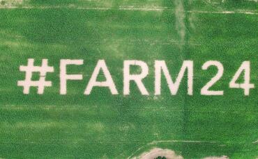 Giant #farm24 logo planted in field of maize | Farm News | Farmers Guardian