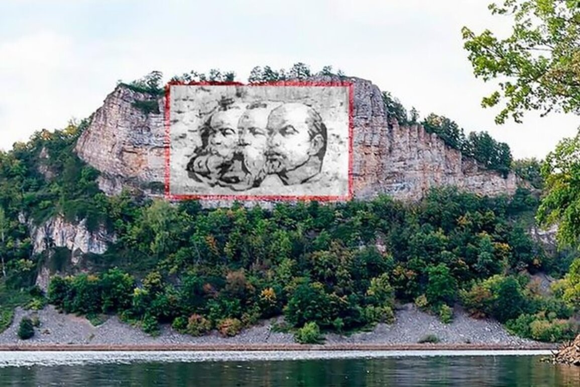 The story of Russia's giant rock portraits of Soviet leaders