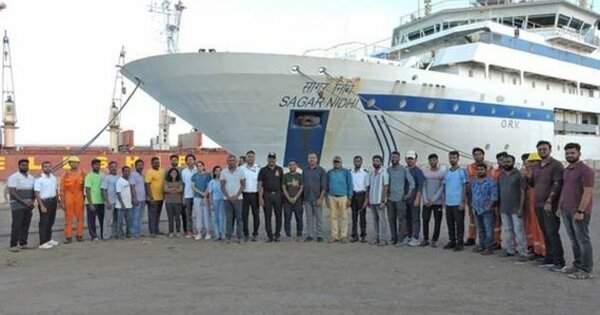 Scientists from Bangladesh, Mauritius embark on board research vessel 'Sagar Nidhi' for joint ...