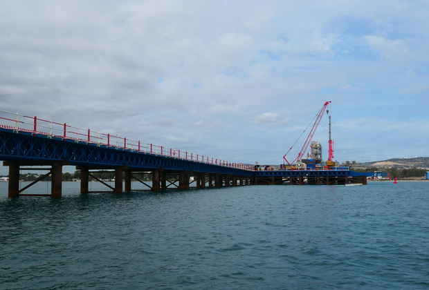TUNISIA-BIZERTE BRIDGE-CONSTRUCTION