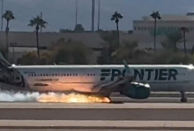 Passenger plane catches fire during landing