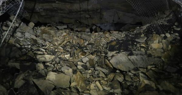 Roof fall at Clarence Colliery