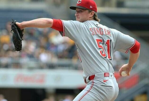 Reds' Brady Singer looks to right ship in first start vs. Kansas City