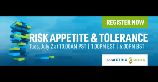 Webinar: Risk Appetite & Tolerance