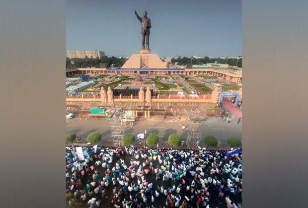 Andhra Pradesh CM unveils 206-feet tall Ambedkar statue in Vijayawada