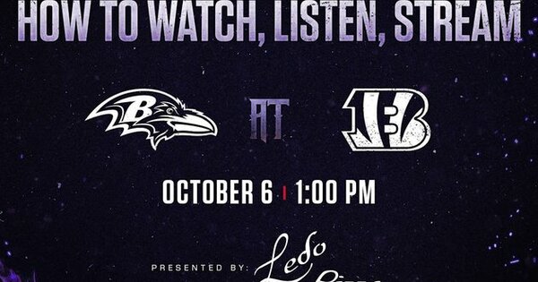 How to Watch, Listen, Live Stream Ravens at Bengals, Week 5
