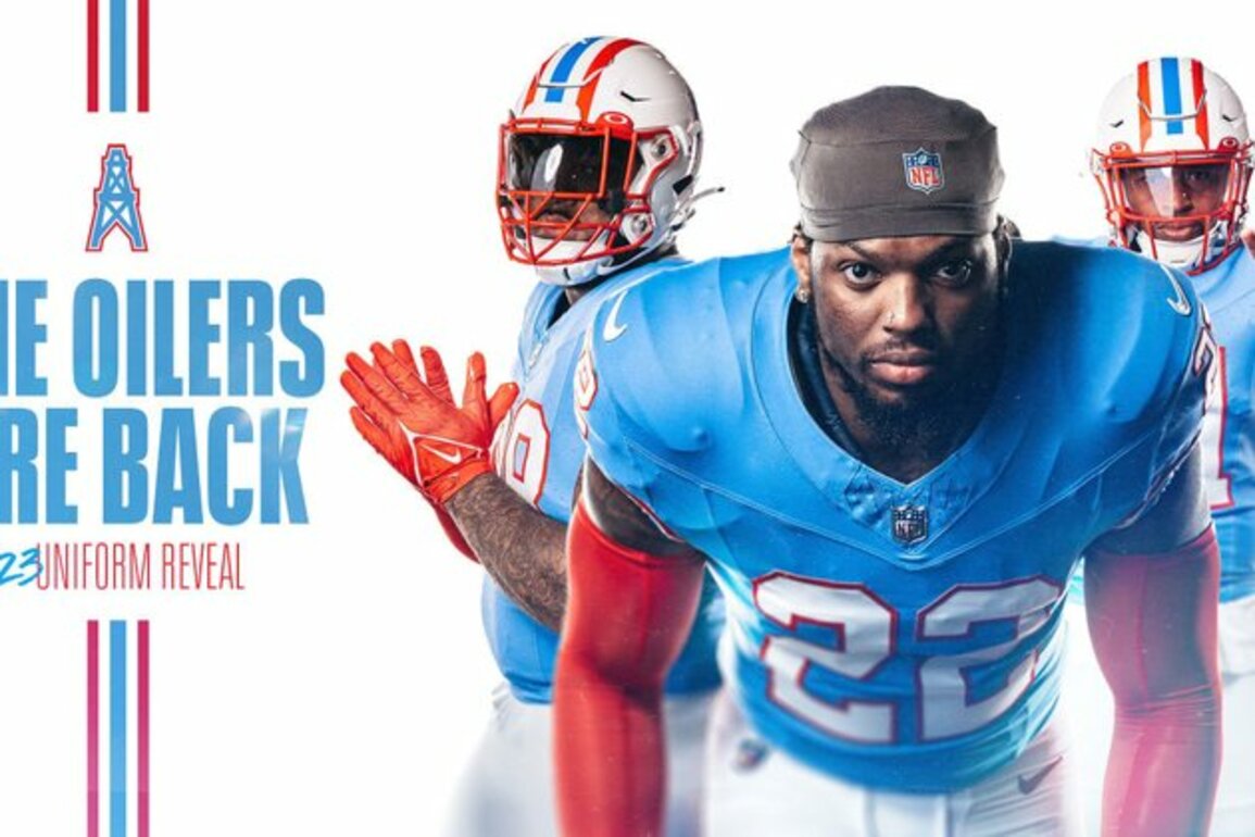 The Story Behind the Titans Unveiling Oilers Throwback Uniforms
