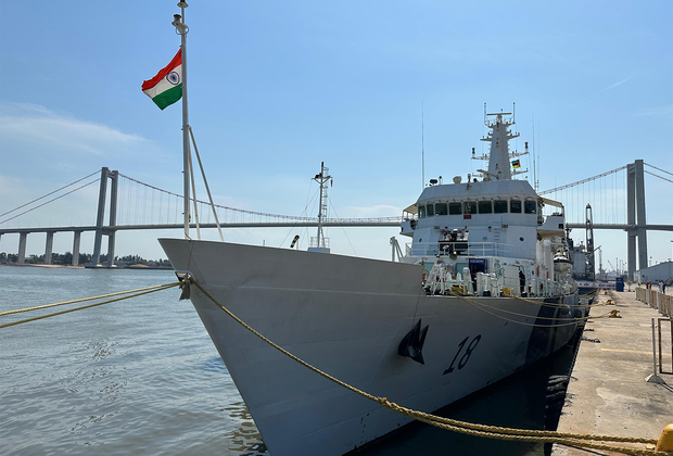 Indian Coast Guard Ship Sachet arrives in Mozambique with 20 metric ...