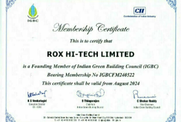 ROX Hi-Tech Limited Becomes Founding Member of Indian Green Building ...