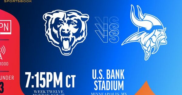 How to watch, listen to, stream Bears-Vikings Week 12 MNF game