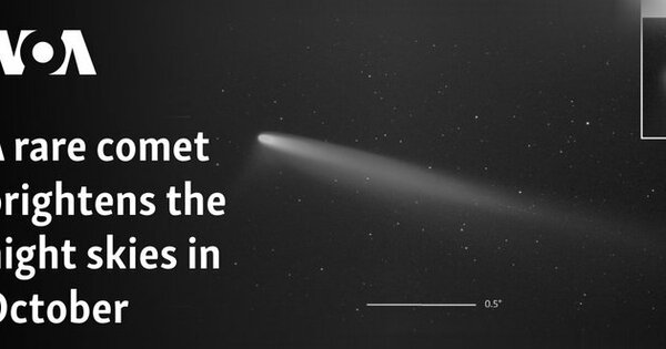 A rare comet brightens the night skies in October