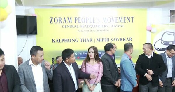 Zoram People's Movement holds worship service at party office in Aizawl