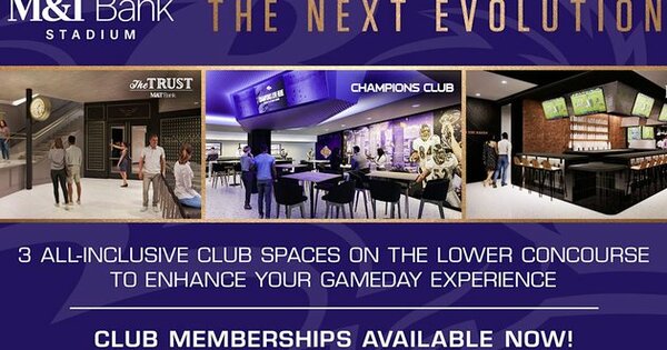 Ravens Announce New Lower Concourse Club Spaces at M&T Bank Stadium