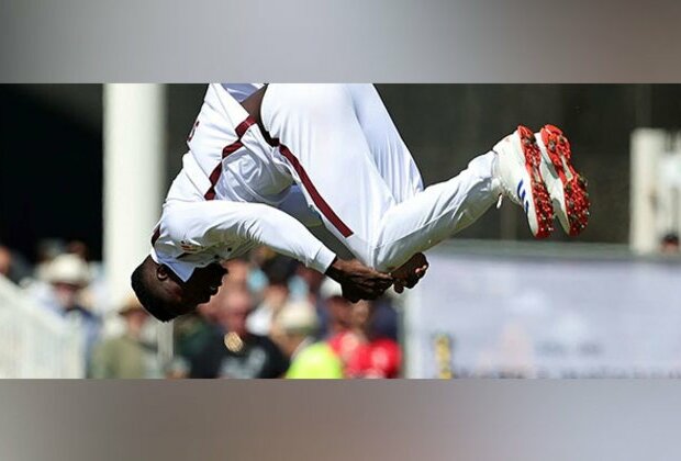 West Indies spinner Kevin Sinclair explains his "trademark celebration"