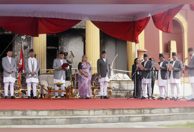 Nepal President administers oath to 4 new ministers in interim government