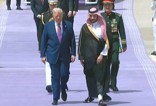 US President arrives in Riyadh, welcomed by Saudi Crown Prince