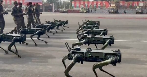 India army showcases robo-dogs