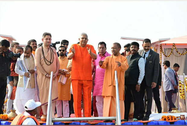Vice President of India Takes a Holy Dip at Maha Kumbh 2025 with Shri ...