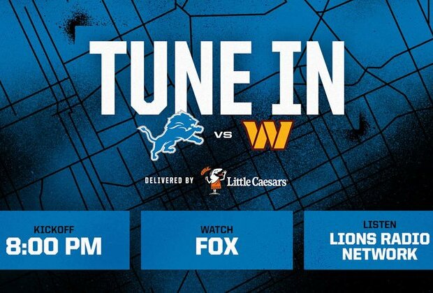 Lions vs. Commanders: How to watch, listen and follow