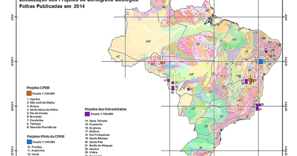 CPRM lança 25 novos mapas geológicos