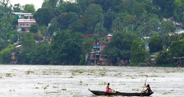Assam: Brahmaputra River water level rises due to incessant rain