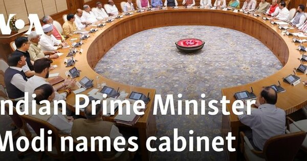 Indian Prime Minister Modi names cabinet