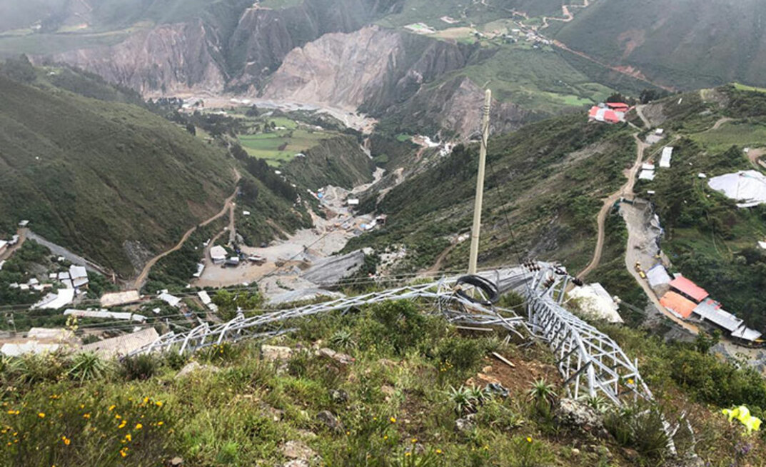 Attackers blow up electricity towers at Peru's Poderosa mine