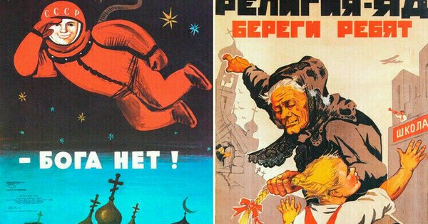 How the Bolsheviks fought religion with propaganda POSTERS