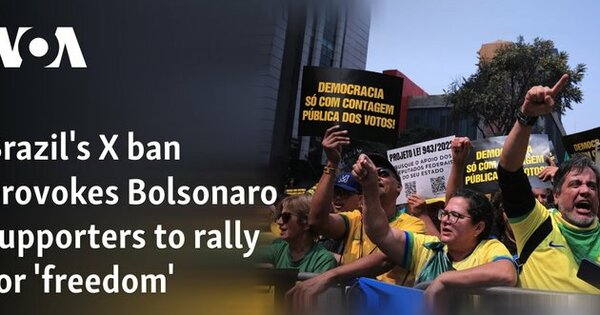 Brazil's X ban provokes Bolsonaro supporters to rally for 'freedom'