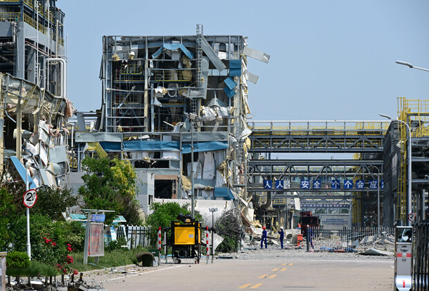 CHINA-SHANDONG-GAOMI-CHEMICAL PLANT-EXPLOSION-AFTERMATH (CN)