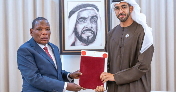 Shakhboot bin Nahyan receives letter from President of Malawi addressed ...