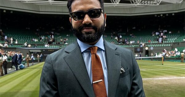 Wimbledon: Rohit Sharma attends Medvedev-Alcaraz semi-final clash