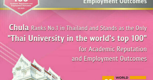 Chula Ranks No.1 in Thailand and Stands as the Only Thai University in ...