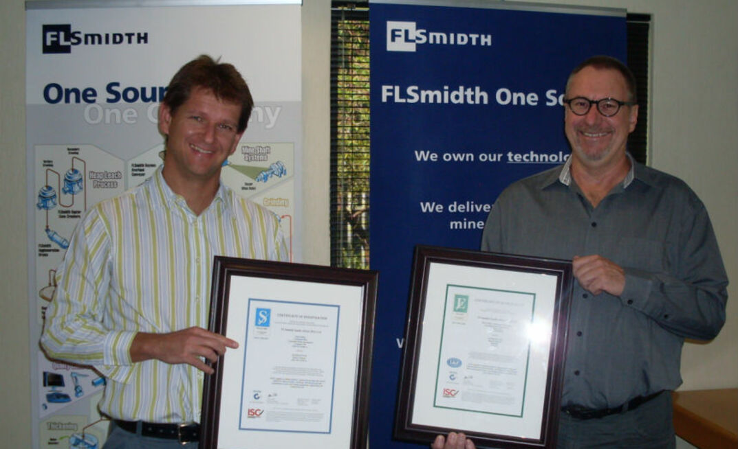 FLSmidth South Africa achieves ISO, OHSAS accreditation