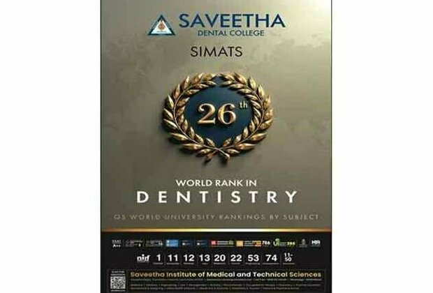 SIMATS Saveetha Joins India's Elite in Global Rankings: Secures 26th ...